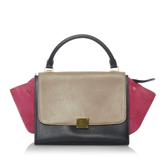 Celine | Bags | Celine Small Trapeze Tricolor Leather Satchel | Poshmark